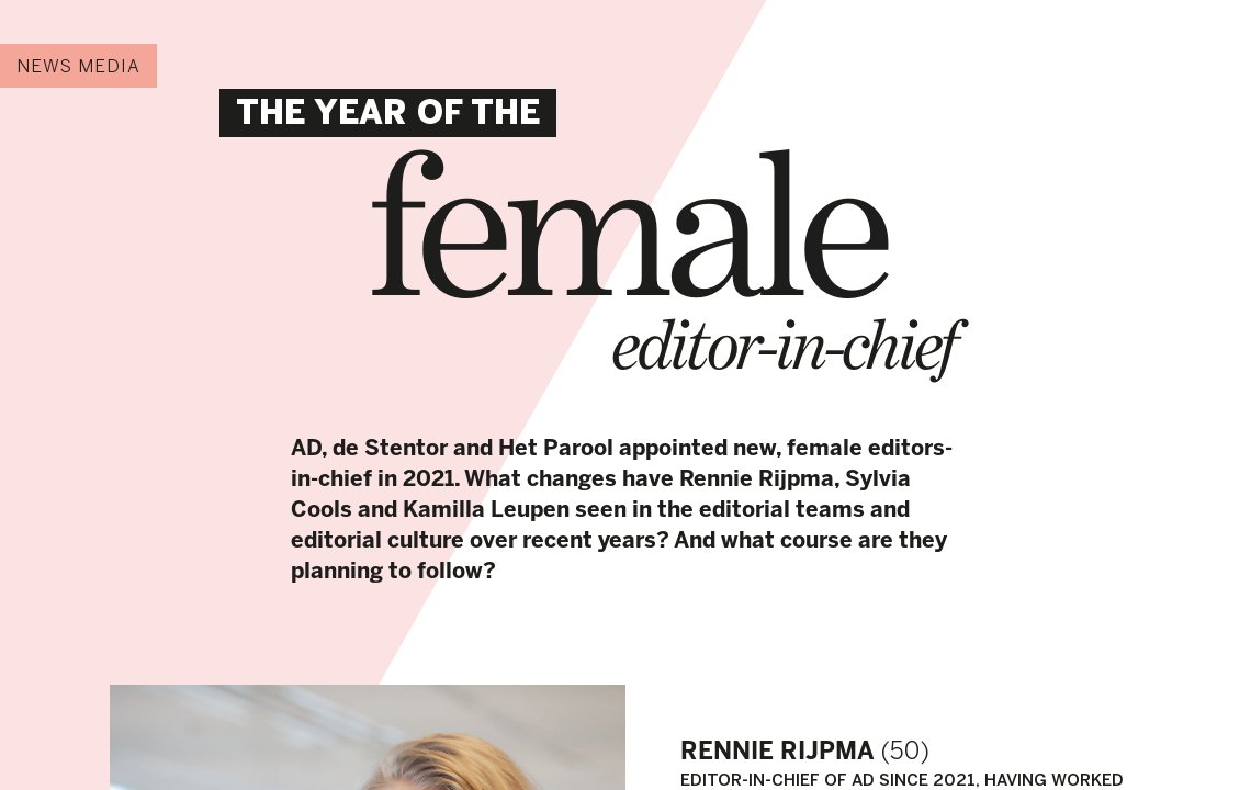 Editor-in-chiefs 2021 - DPG Media Annual Report 2021