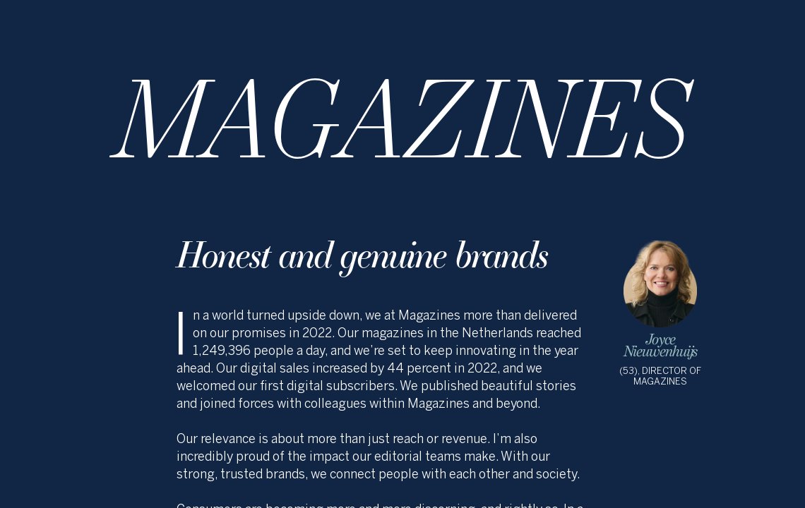 Magazines - DPG Media Annual Report 2022