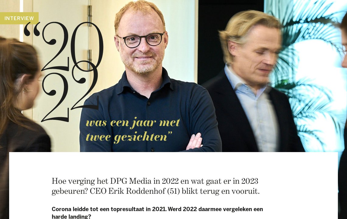 Ludwig Criel - DPG Media jaarverslag 2022
