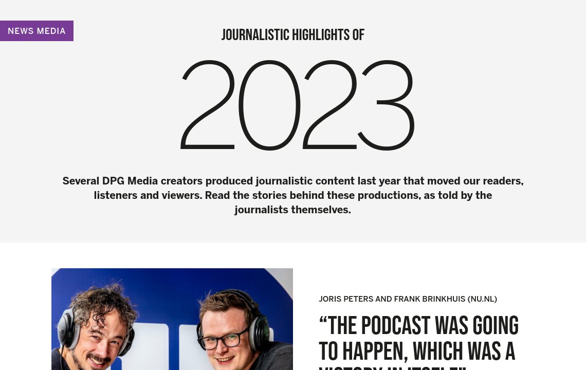 DPG Media in 2023 - DPG Media Annual Report 2023
