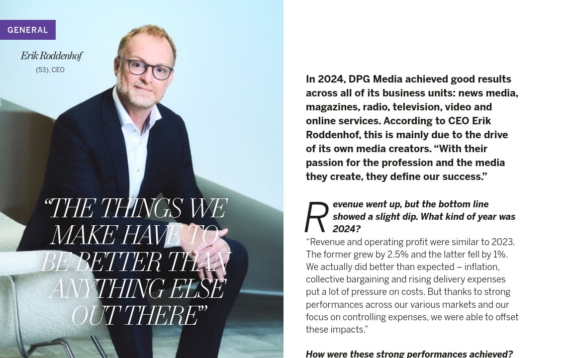 DPG Media in 2024 - DPG Media Annual Report 2024