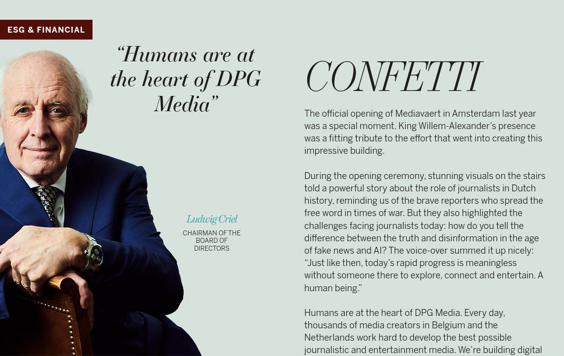 Ludwig Criel - DPG Media Annual Report 2024