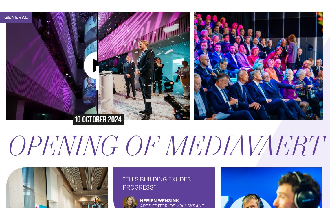 Opening of Mediavaert - DPG Media Annual Report 2024