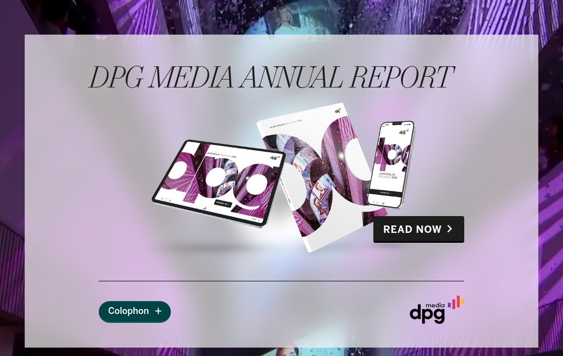 Colofon - DPG Media Annual Editorial Report 2024